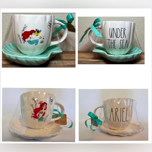 Rae Dunn | Dining | 2 Rae Dunn Green Ariel And Flounder Tea Cup With ...